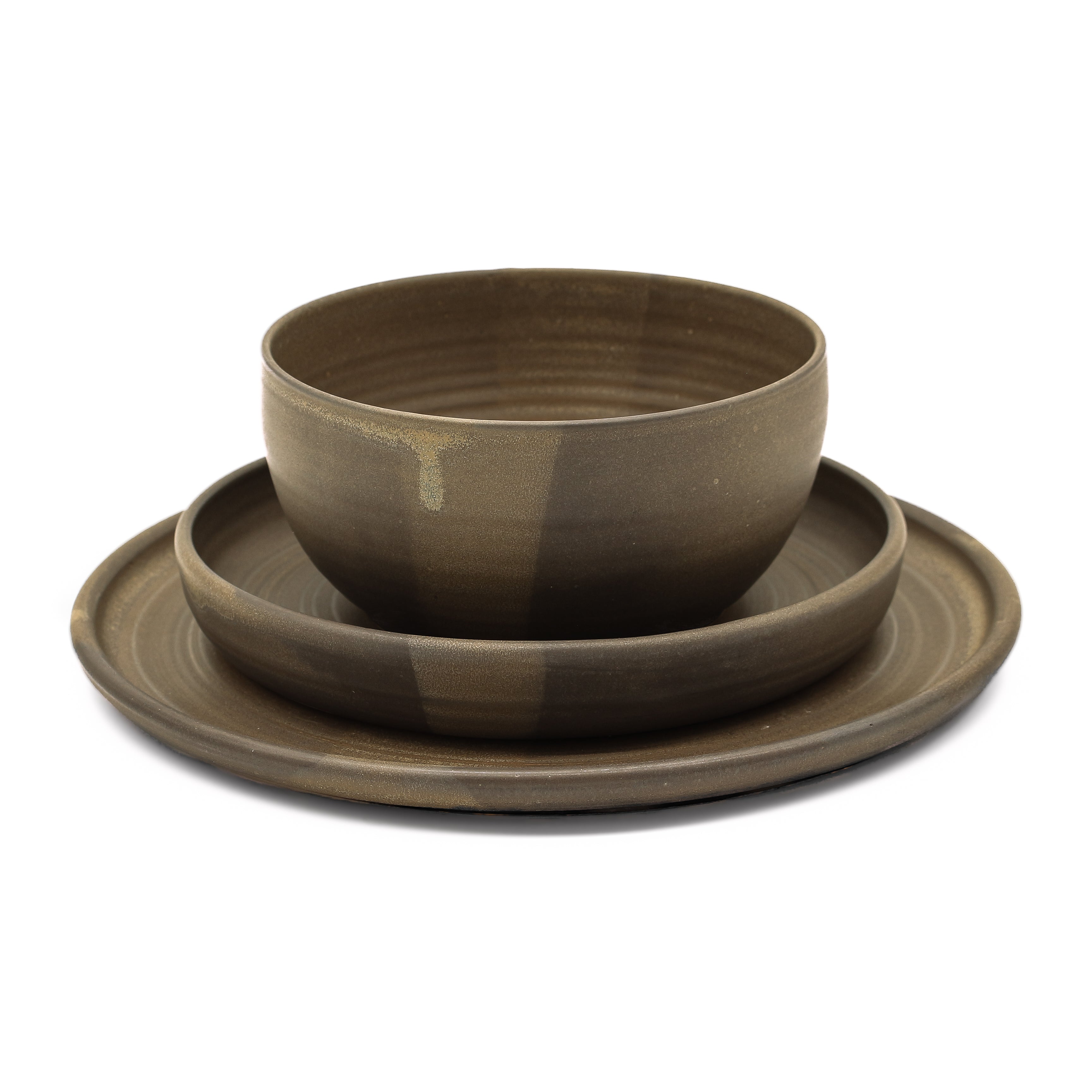 Charcoal | Simple Place Setting (3-Piece) | RVPottery